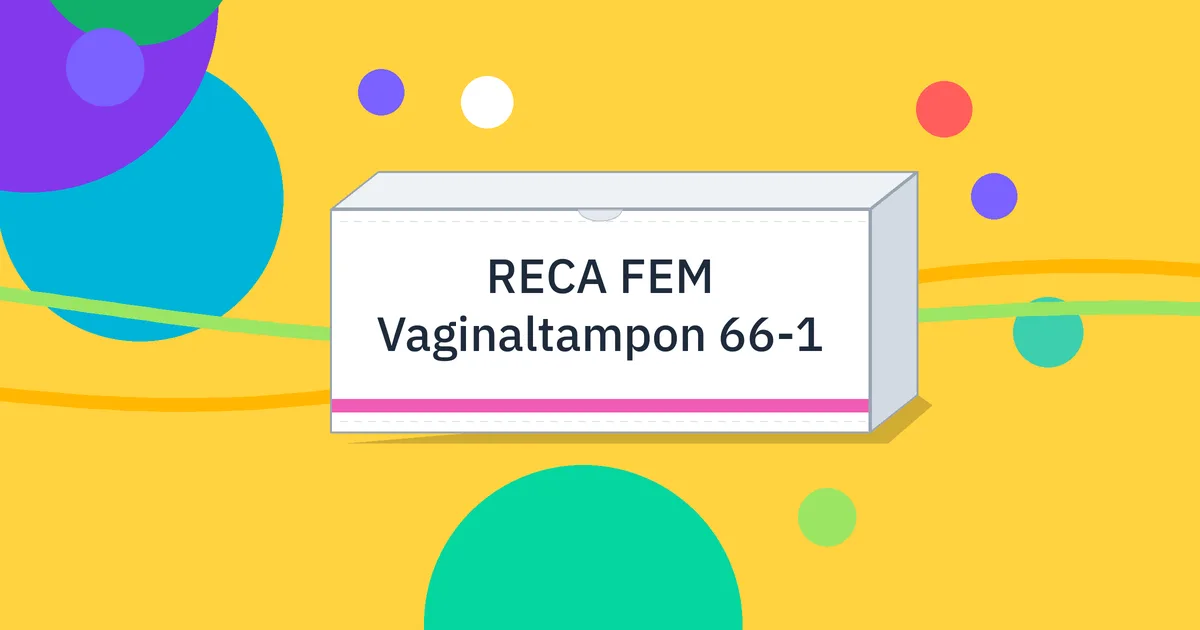 Symbolbild: Packung mit der Aufschrift RECA FEM Vaginaltampon 66-1 (PZN 02719244) – Verfügbarkeit und Bezug in Apotheken in Frankfurt am Main