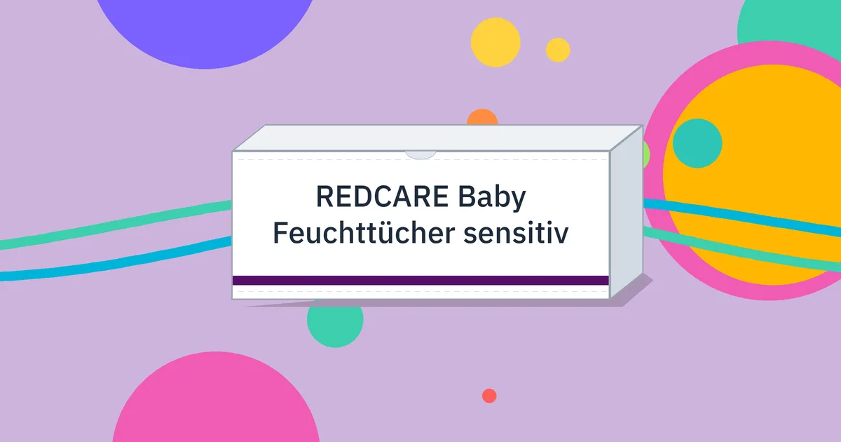 Symbolbild: Packung mit der Aufschrift REDCARE Baby Feuchttücher sensitiv (PZN 19854710) – Verfügbarkeit und Bezug in Apotheken in Frankfurt am Main