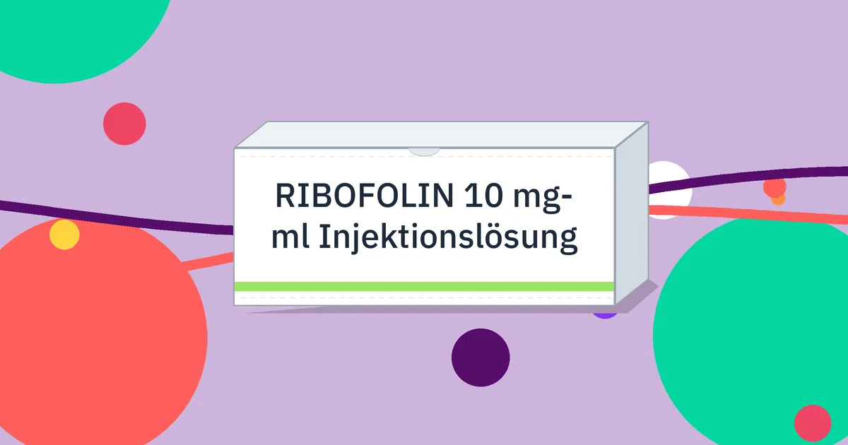 Symbolbild: Packung mit der Aufschrift RIBOFOLIN 10 mg-ml Injektionslösung (PZN 08670562) – Verfügbarkeit und Bezug in Apotheken in Frankfurt am Main