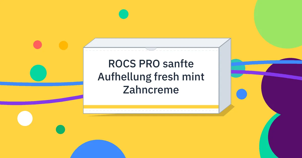 Symbolbild: Packung mit der Aufschrift ROCS PRO sanfte Aufhellung fresh mint Zahncreme (PZN 09305020) – Verfügbarkeit und Bezug in Apotheken in Frankfurt am Main