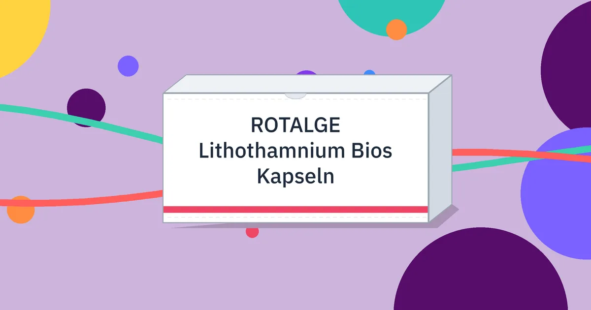 Symbolbild: Packung mit der Aufschrift ROTALGE Lithothamnium Bios Kapseln (PZN 19786836) – Verfügbarkeit und Bezug in Apotheken in Frankfurt am Main