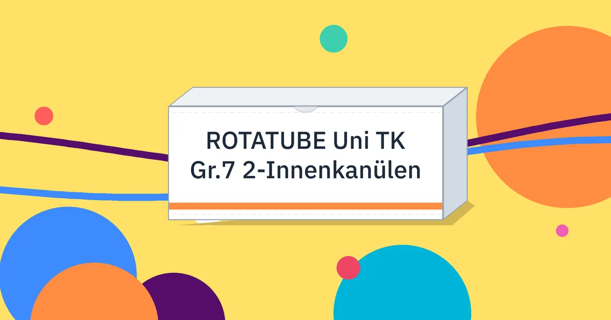 Symbolbild: Packung mit der Aufschrift ROTATUBE Uni TK Gr.7 2-Innenkanülen (PZN 20925622) – Verfügbarkeit und Bezug in Apotheken in Frankfurt am Main