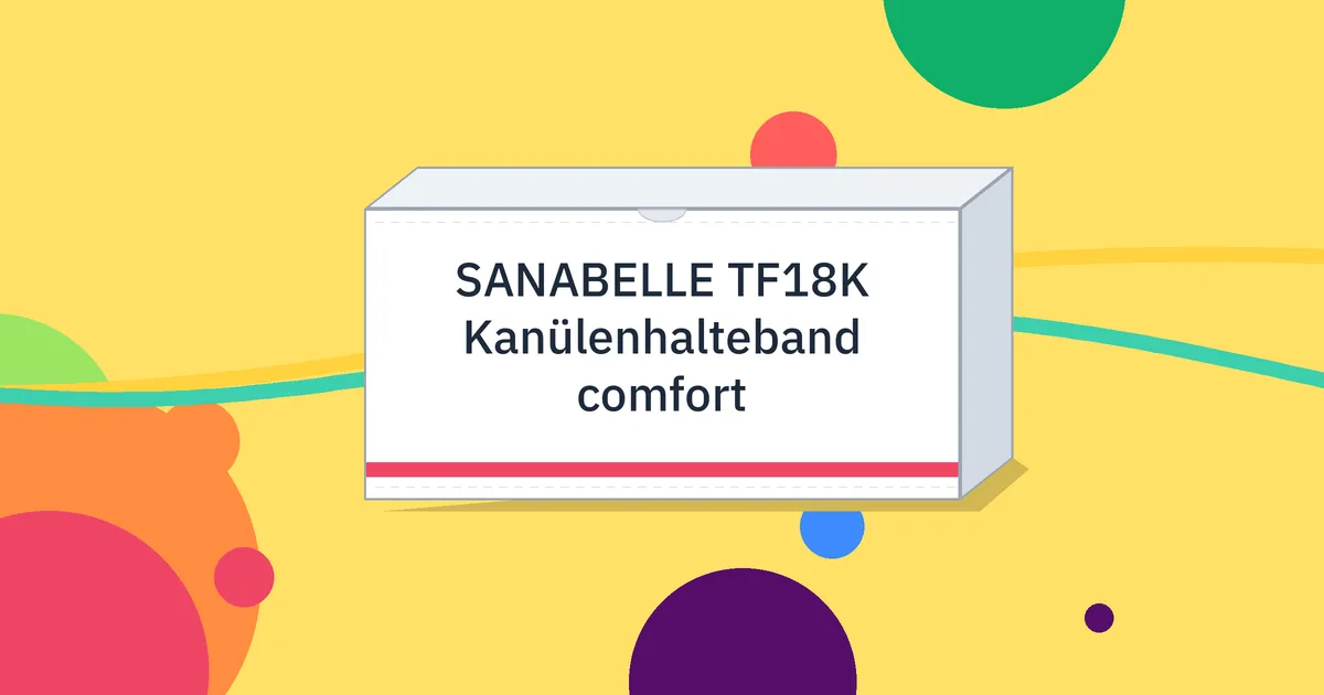 Symbolbild: Packung mit der Aufschrift SANABELLE TF18K Kanülenhalteband comfort (PZN 09304167) – Verfügbarkeit und Bezug in Apotheken in Frankfurt am Main