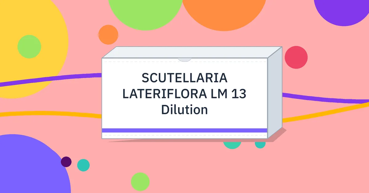 Symbolbild: Packung mit der Aufschrift SCUTELLARIA LATERIFLORA LM 13 Dilution (PZN 13184929) – Verfügbarkeit und Bezug in Apotheken in Frankfurt am Main