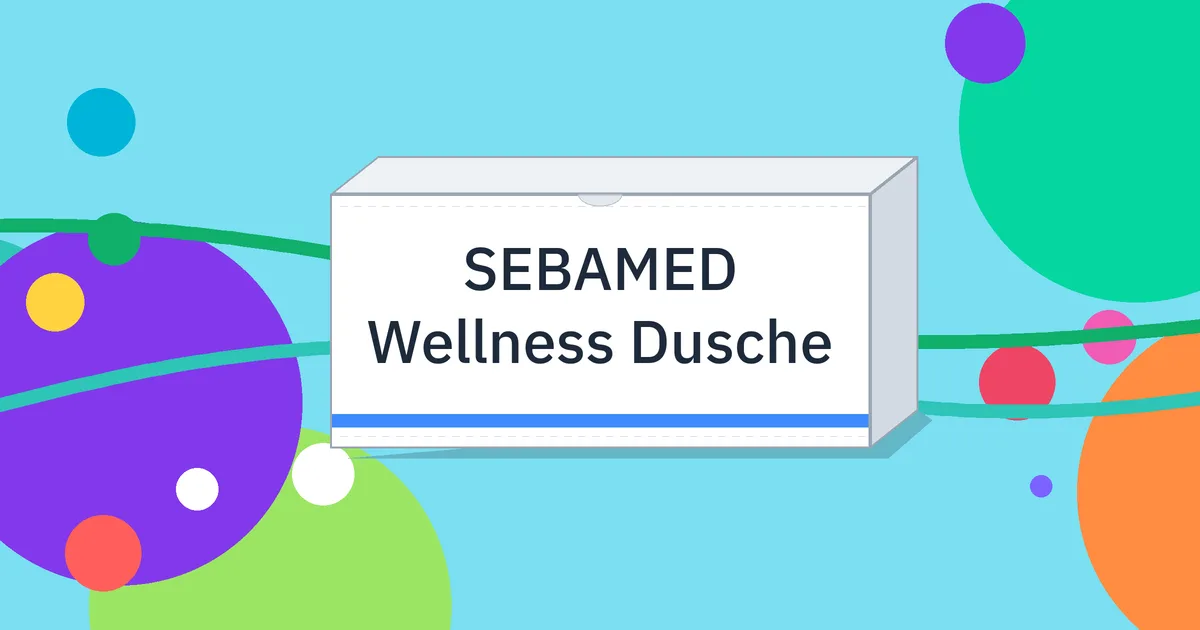 Symbolbild: Packung mit der Aufschrift SEBAMED Wellness Dusche (PZN 00710606) – Verfügbarkeit und Bezug in Apotheken in Frankfurt am Main