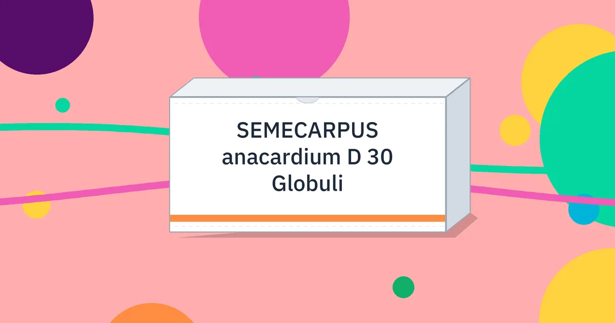 Symbolbild: Packung mit der Aufschrift SEMECARPUS anacardium D 30 Globuli (PZN 14312418) – Verfügbarkeit und Bezug in Apotheken in Frankfurt am Main