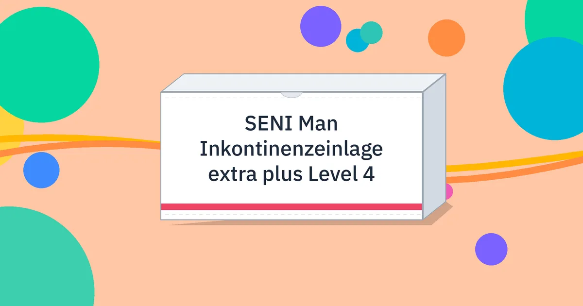 Symbolbild: Packung mit der Aufschrift SENI Man Inkontinenzeinlage extra plus Level 4 (PZN 18271030) – Verfügbarkeit und Bezug in Apotheken in Frankfurt am Main