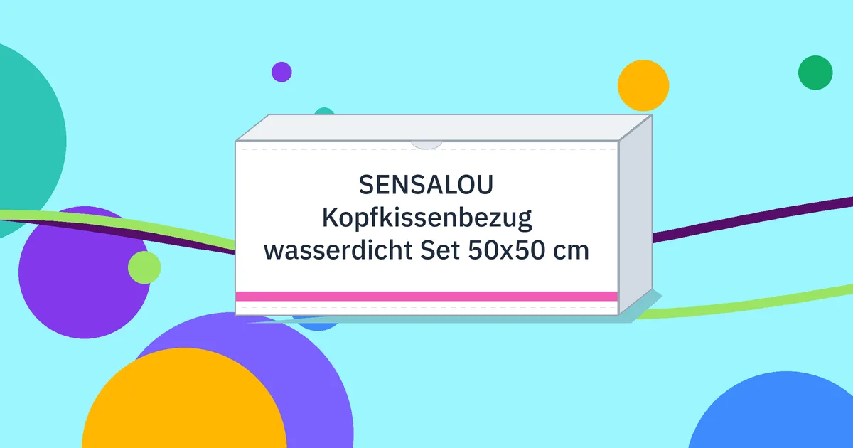 Symbolbild: Packung mit der Aufschrift SENSALOU Kopfkissenbezug wasserdicht Set 50x50 cm (PZN 18302457) – Verfügbarkeit und Bezug in Apotheken in Frankfurt am Main