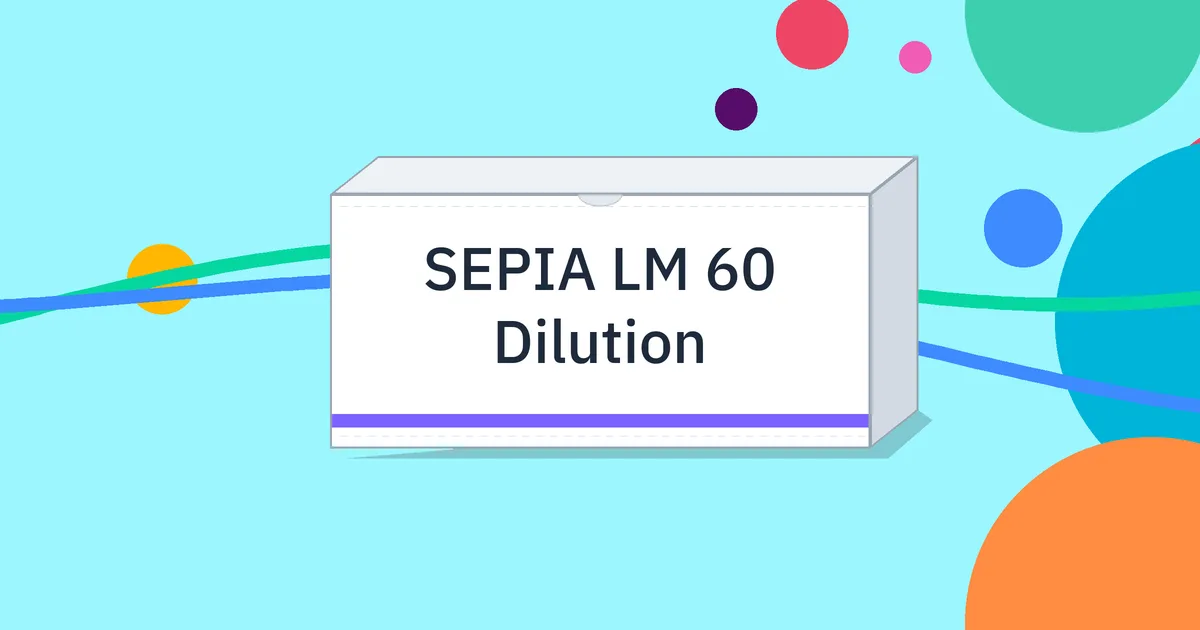 Symbolbild: Packung mit der Aufschrift SEPIA LM 60 Dilution (PZN 02603777) – Verfügbarkeit und Bezug in Apotheken in Frankfurt am Main
