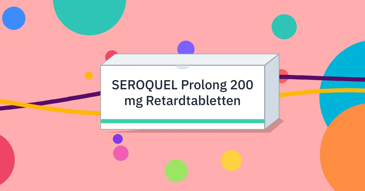 Symbolbild: Packung mit der Aufschrift SEROQUEL Prolong 200 mg Retardtabletten (PZN 04174139) – Verfügbarkeit und Bezug in Apotheken in Frankfurt am Main