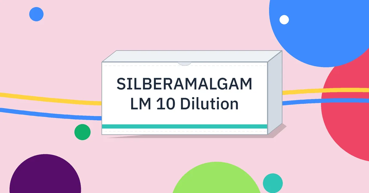 Symbolbild: Packung mit der Aufschrift SILBERAMALGAM LM 10 Dilution (PZN 13189252) – Verfügbarkeit und Bezug in Apotheken in Frankfurt am Main