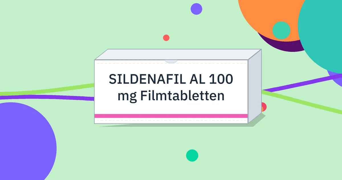 Symbolbild: Packung mit der Aufschrift SILDENAFIL AL 100 mg Filmtabletten (PZN 02820693) – Verfügbarkeit und Bezug in Apotheken in Frankfurt am Main