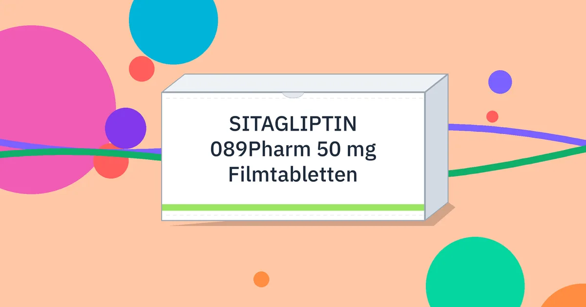 Symbolbild: Packung mit der Aufschrift SITAGLIPTIN 089Pharm 50 mg Filmtabletten (PZN 18456918) – Verfügbarkeit und Bezug in Apotheken in Frankfurt am Main