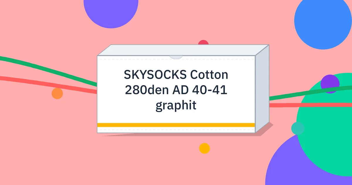 Symbolbild: Packung mit der Aufschrift SKYSOCKS Cotton 280den AD 40-41 graphit (PZN 18664189) – Verfügbarkeit und Bezug in Apotheken in Frankfurt am Main