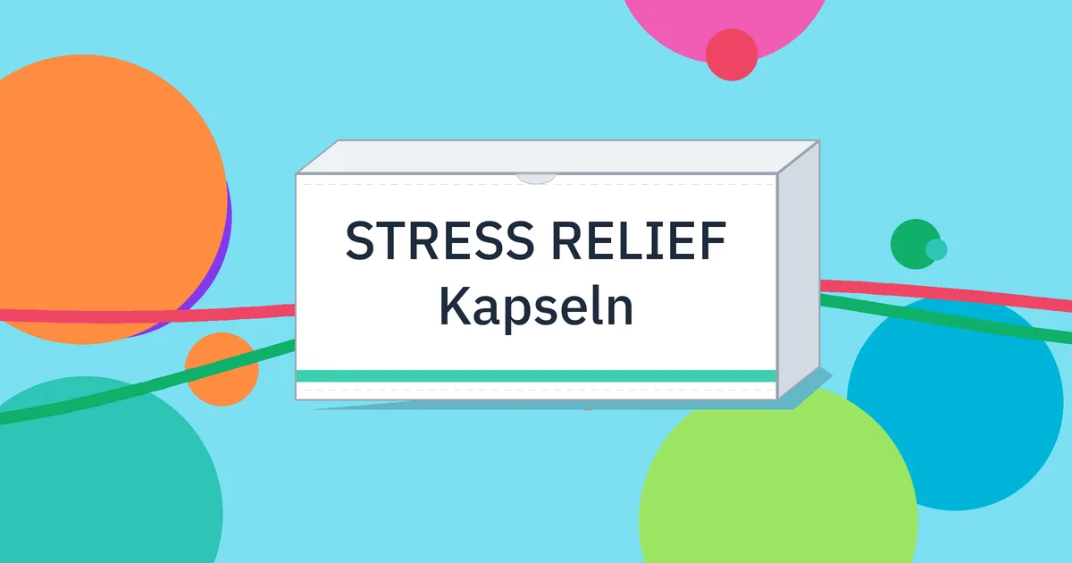 Symbolbild: Packung mit der Aufschrift STRESS RELIEF Kapseln (PZN 16394099) – Verfügbarkeit und Bezug in Apotheken in Frankfurt am Main