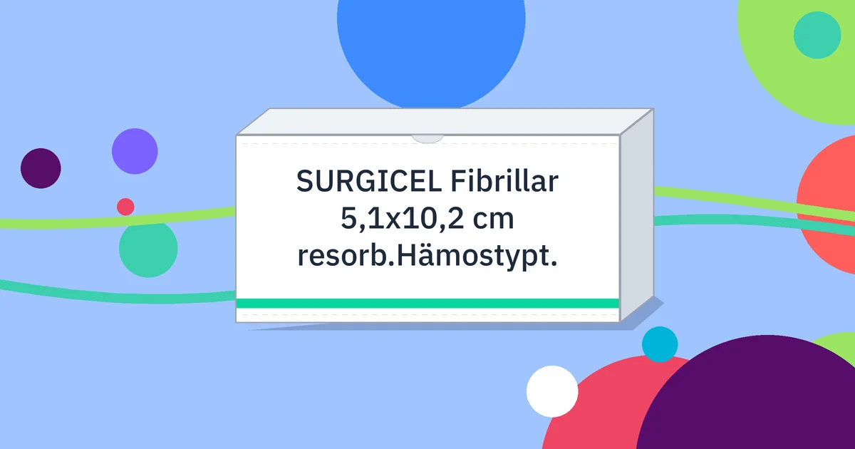 Symbolbild: Packung mit der Aufschrift SURGICEL Fibrillar 5,1x10,2 cm resorb.Hämostypt. (PZN 19884668) – Verfügbarkeit und Bezug in Apotheken in Frankfurt am Main