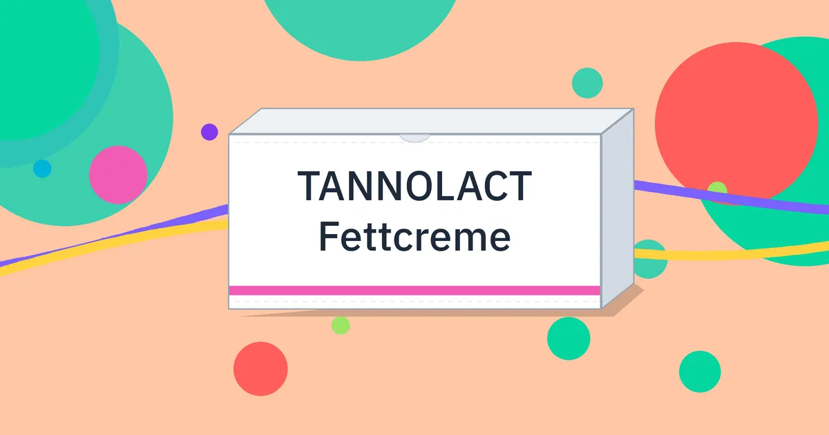 Symbolbild: Packung mit der Aufschrift TANNOLACT Fettcreme (PZN 08665615) – Verfügbarkeit und Bezug in Apotheken in Frankfurt am Main