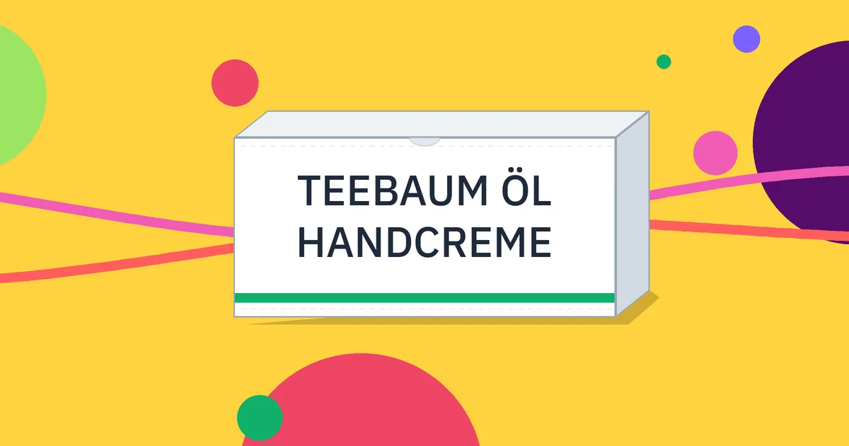 Symbolbild: Packung mit der Aufschrift TEEBAUM ÖL HANDCREME (PZN 10393041) – Verfügbarkeit und Bezug in Apotheken in Frankfurt am Main