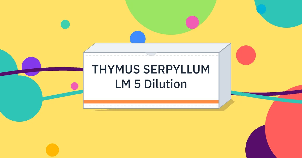 Symbolbild: Packung mit der Aufschrift THYMUS SERPYLLUM LM 5 Dilution (PZN 13222860) – Verfügbarkeit und Bezug in Apotheken in Frankfurt am Main