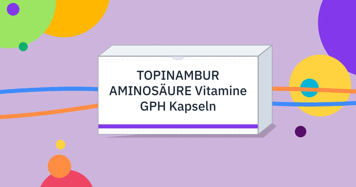 Symbolbild: Packung mit der Aufschrift TOPINAMBUR AMINOSÄURE Vitamine GPH Kapseln (PZN 01642485) – Verfügbarkeit und Bezug in Apotheken in Frankfurt am Main