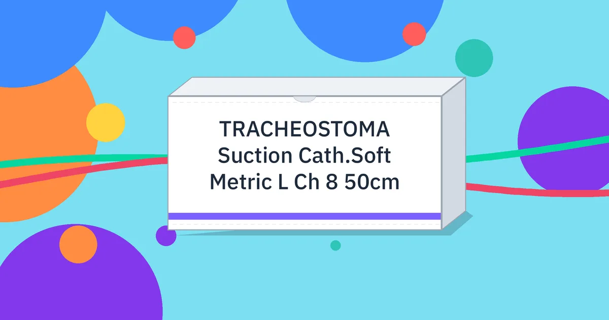 Symbolbild: Packung mit der Aufschrift TRACHEOSTOMA Suction Cath.Soft Metric L Ch 8 50cm (PZN 20313600) – Verfügbarkeit und Bezug in Apotheken in Frankfurt am Main