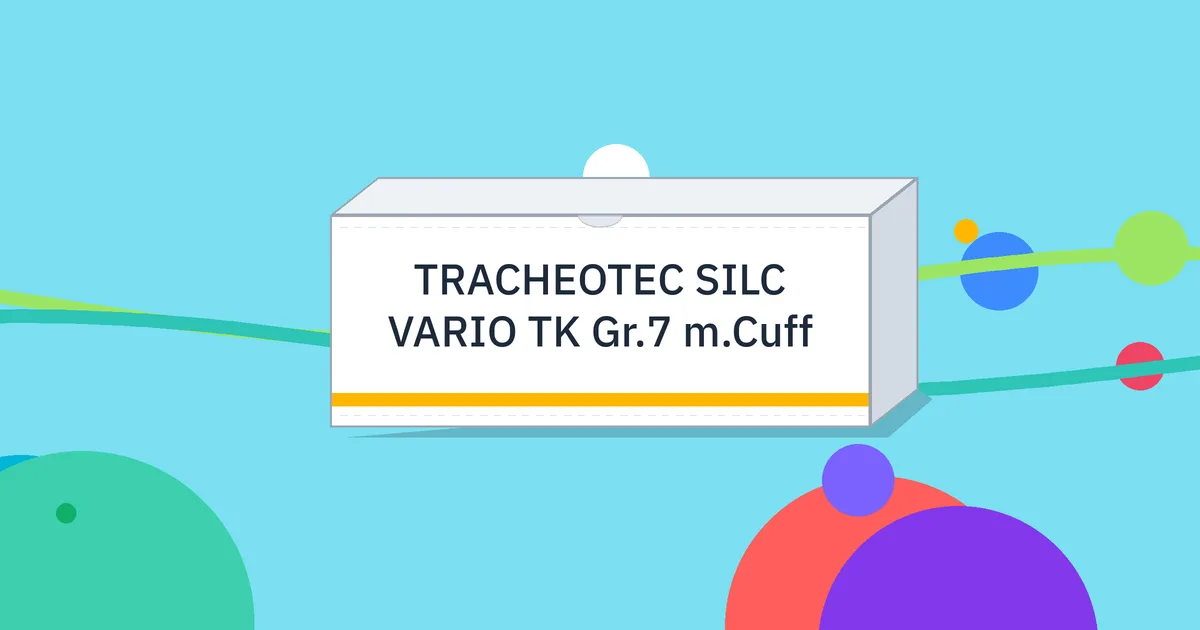 Symbolbild: Packung mit der Aufschrift TRACHEOTEC SILC VARIO TK Gr.7 m.Cuff (PZN 14348161) – Verfügbarkeit und Bezug in Apotheken in Frankfurt am Main