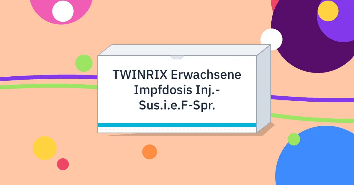 Symbolbild: Packung mit der Aufschrift TWINRIX Erwachsene Impfdosis Inj.-Sus.i.e.F-Spr. (PZN 17155066) – Verfügbarkeit und Bezug in Apotheken in Frankfurt am Main