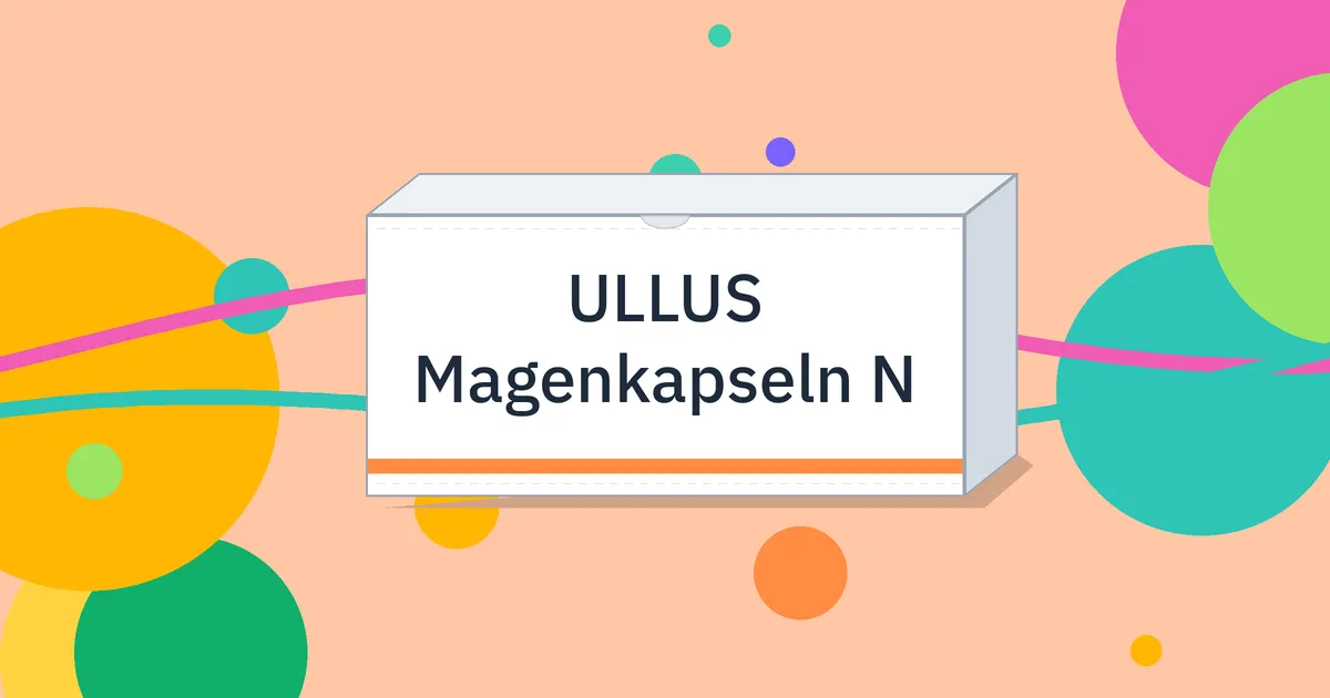 Symbolbild: Packung mit der Aufschrift ULLUS Magenkapseln N (PZN 06306757) – Verfügbarkeit und Bezug in Apotheken in Frankfurt am Main