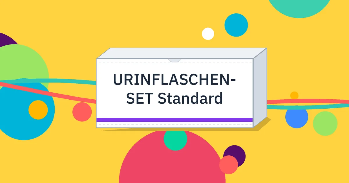 Symbolbild: Packung mit der Aufschrift URINFLASCHEN-SET Standard (PZN 09441757) – Verfügbarkeit und Bezug in Apotheken in Frankfurt am Main