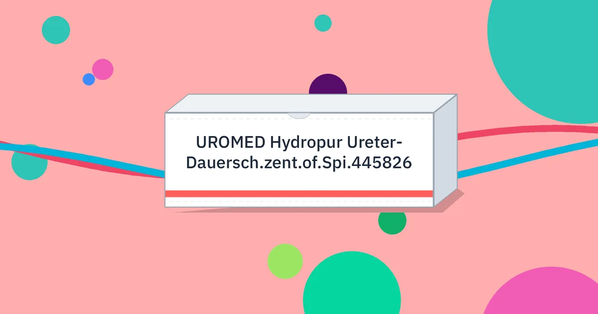 Symbolbild: Packung mit der Aufschrift UROMED Hydropur Ureter-Dauersch.zent.of.Spi.445826 (PZN 11371544) – Verfügbarkeit und Bezug in Apotheken in Frankfurt am Main