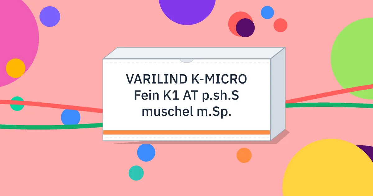 Symbolbild: Packung mit der Aufschrift VARILIND K-MICRO Fein K1 AT p.sh.S muschel m.Sp. (PZN 20552836) – Verfügbarkeit und Bezug in Apotheken in Frankfurt am Main