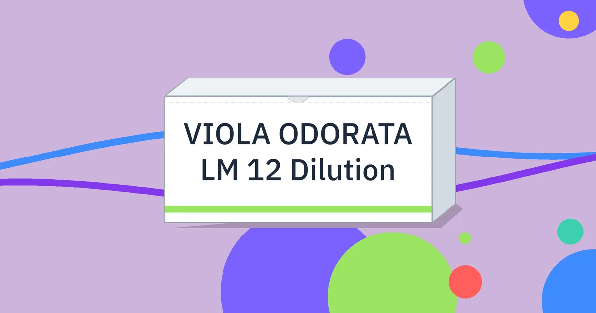 Symbolbild: Packung mit der Aufschrift VIOLA ODORATA LM 12 Dilution (PZN 13275336) – Verfügbarkeit und Bezug in Apotheken in Frankfurt am Main