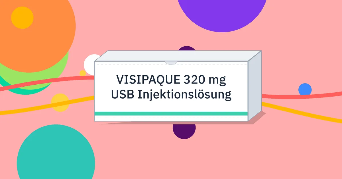 Symbolbild: Packung mit der Aufschrift VISIPAQUE 320 mg USB Injektionslösung (PZN 02707956) – Verfügbarkeit und Bezug in Apotheken in Frankfurt am Main