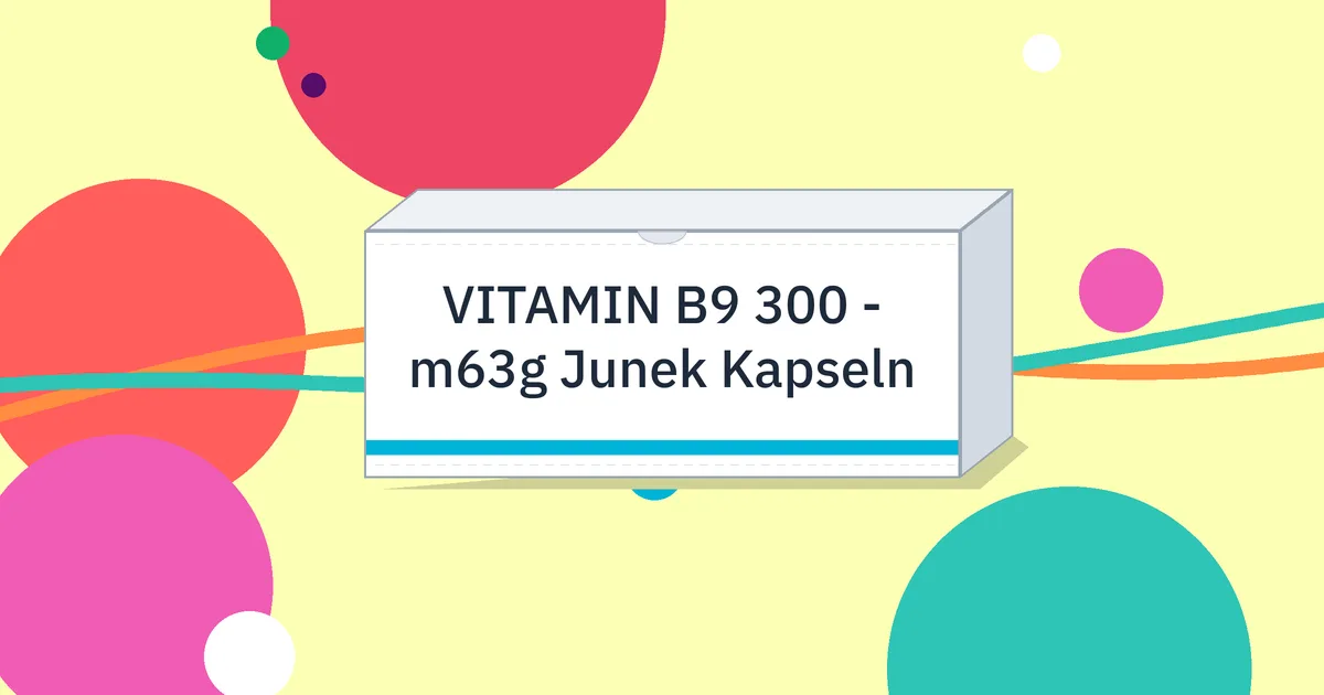 Symbolbild: Packung mit der Aufschrift VITAMIN B9 300 -m63g Junek Kapseln (PZN 10052742) – Verfügbarkeit und Bezug in Apotheken in Frankfurt am Main