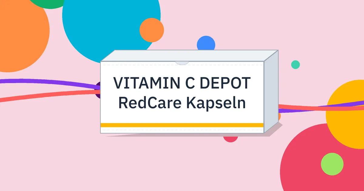 Symbolbild: Packung mit der Aufschrift VITAMIN C DEPOT RedCare Kapseln (PZN 16881379) – Verfügbarkeit und Bezug in Apotheken in Frankfurt am Main