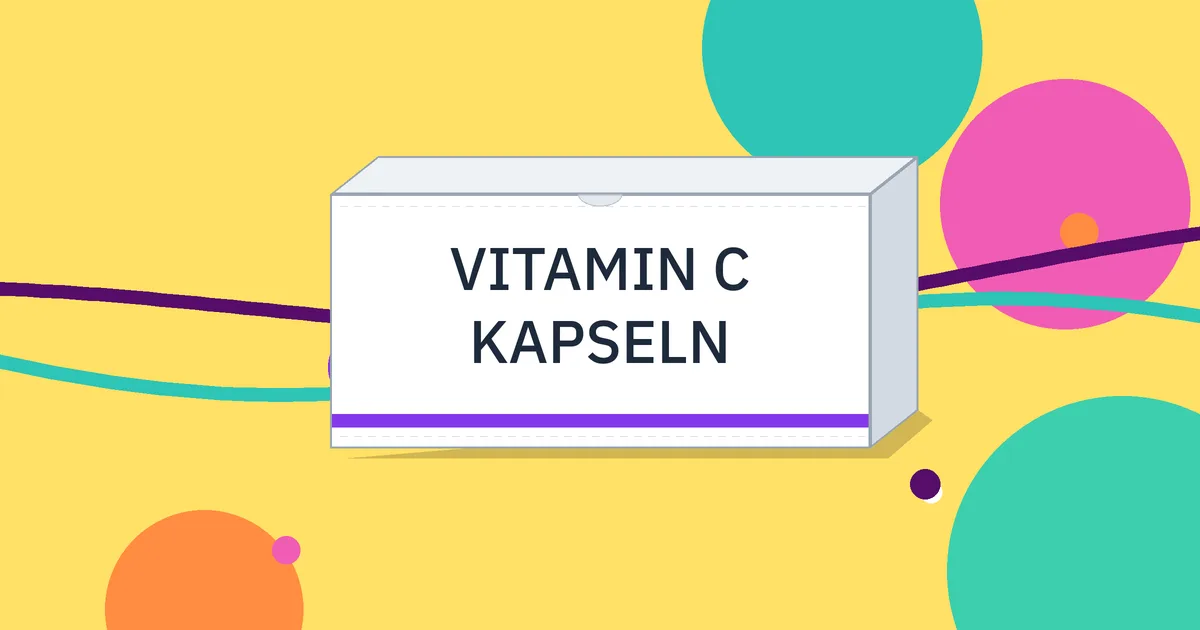 Symbolbild: Packung mit der Aufschrift VITAMIN C KAPSELN (PZN 10134581) – Verfügbarkeit und Bezug in Apotheken in Frankfurt am Main