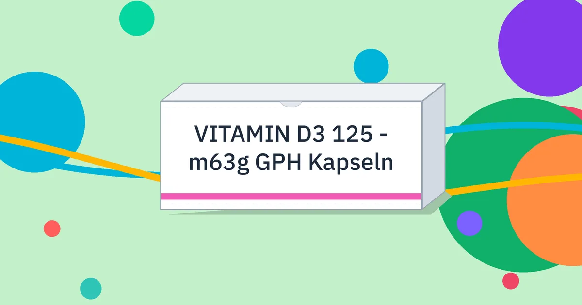 Symbolbild: Packung mit der Aufschrift VITAMIN D3 125 -m63g GPH Kapseln (PZN 11658300) – Verfügbarkeit und Bezug in Apotheken in Frankfurt am Main