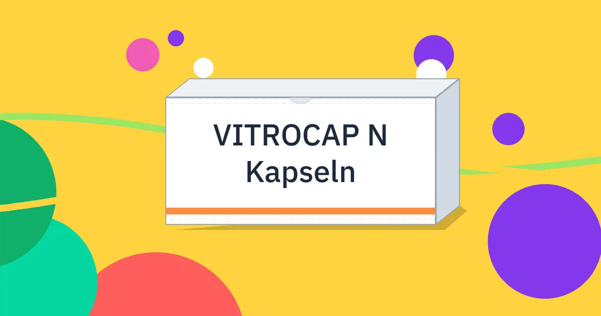 Symbolbild: Packung mit der Aufschrift VITROCAP N Kapseln (PZN 13986899) – Verfügbarkeit und Bezug in Apotheken in Frankfurt am Main