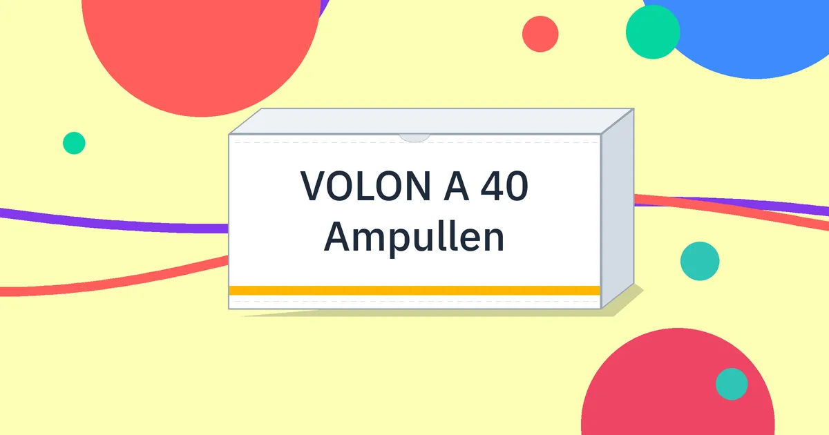 Symbolbild: Packung mit der Aufschrift VOLON A 40 Ampullen (PZN 12494183) – Verfügbarkeit und Bezug in Apotheken in Frankfurt am Main