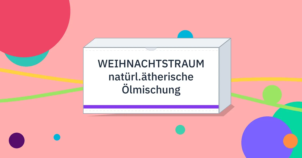 Symbolbild: Packung mit der Aufschrift WEIHNACHTSTRAUM natürl.ätherische Ölmischung (PZN 07782193) – Verfügbarkeit und Bezug in Apotheken in Frankfurt am Main