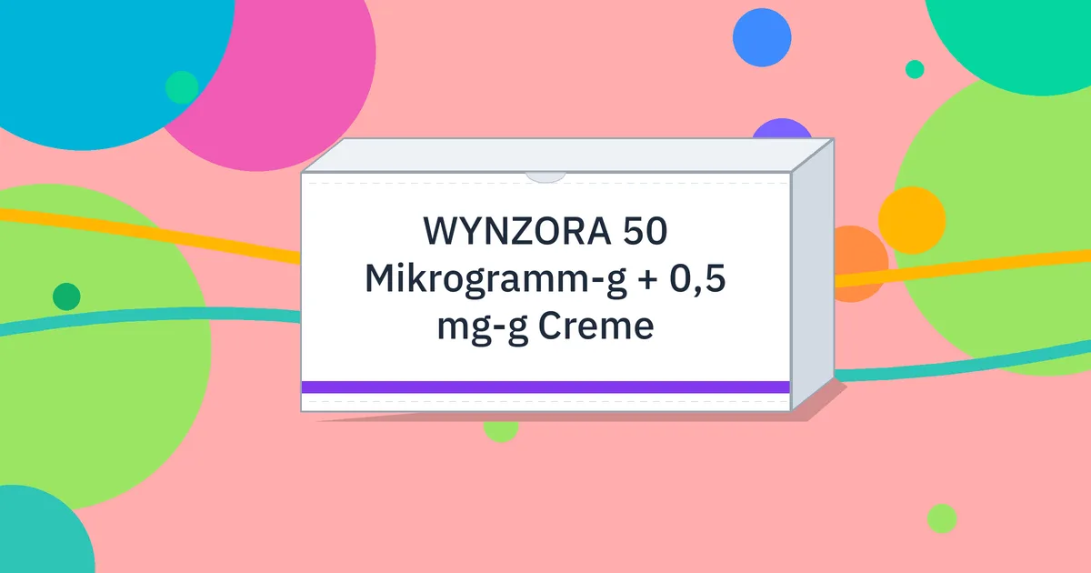 Symbolbild: Packung mit der Aufschrift WYNZORA 50 Mikrogramm-g + 0,5 mg-g Creme (PZN 19185284) – Verfügbarkeit und Bezug in Apotheken in Frankfurt am Main