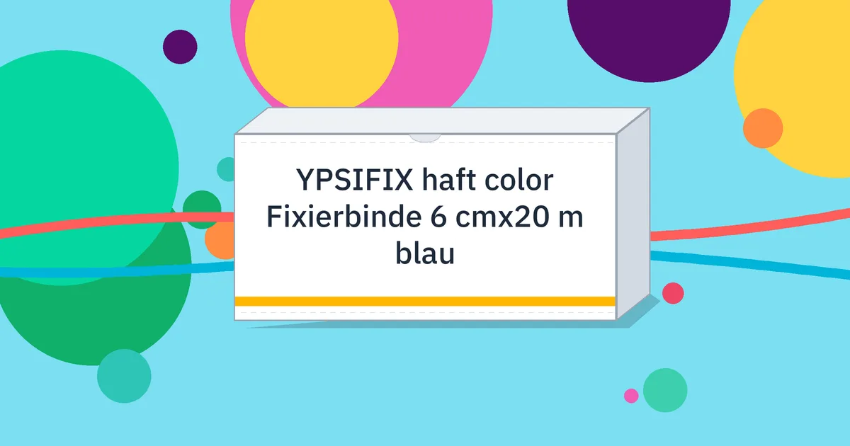 Symbolbild: Packung mit der Aufschrift YPSIFIX haft color Fixierbinde 6 cmx20 m blau (PZN 12604766) – Verfügbarkeit und Bezug in Apotheken in Frankfurt am Main