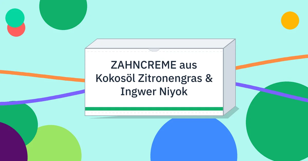 Symbolbild: Packung mit der Aufschrift ZAHNCREME aus Kokosöl Zitronengras & Ingwer Niyok (PZN 16619813) – Verfügbarkeit und Bezug in Apotheken in Frankfurt am Main