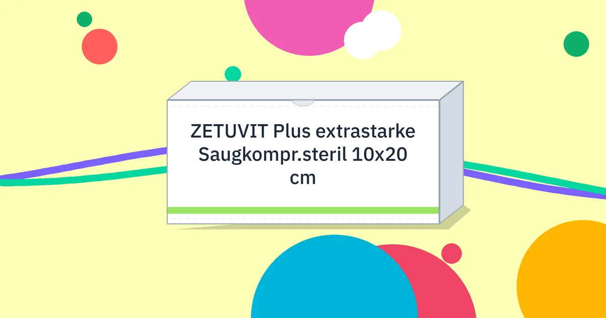 Symbolbild: Packung mit der Aufschrift ZETUVIT Plus extrastarke Saugkompr.steril 10x20 cm (PZN 20311920) – Verfügbarkeit und Bezug in Apotheken in Frankfurt am Main