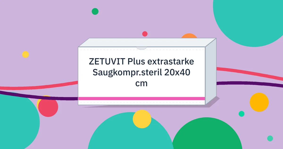 Symbolbild: Packung mit der Aufschrift ZETUVIT Plus extrastarke Saugkompr.steril 20x40 cm (PZN 19379031) – Verfügbarkeit und Bezug in Apotheken in Frankfurt am Main