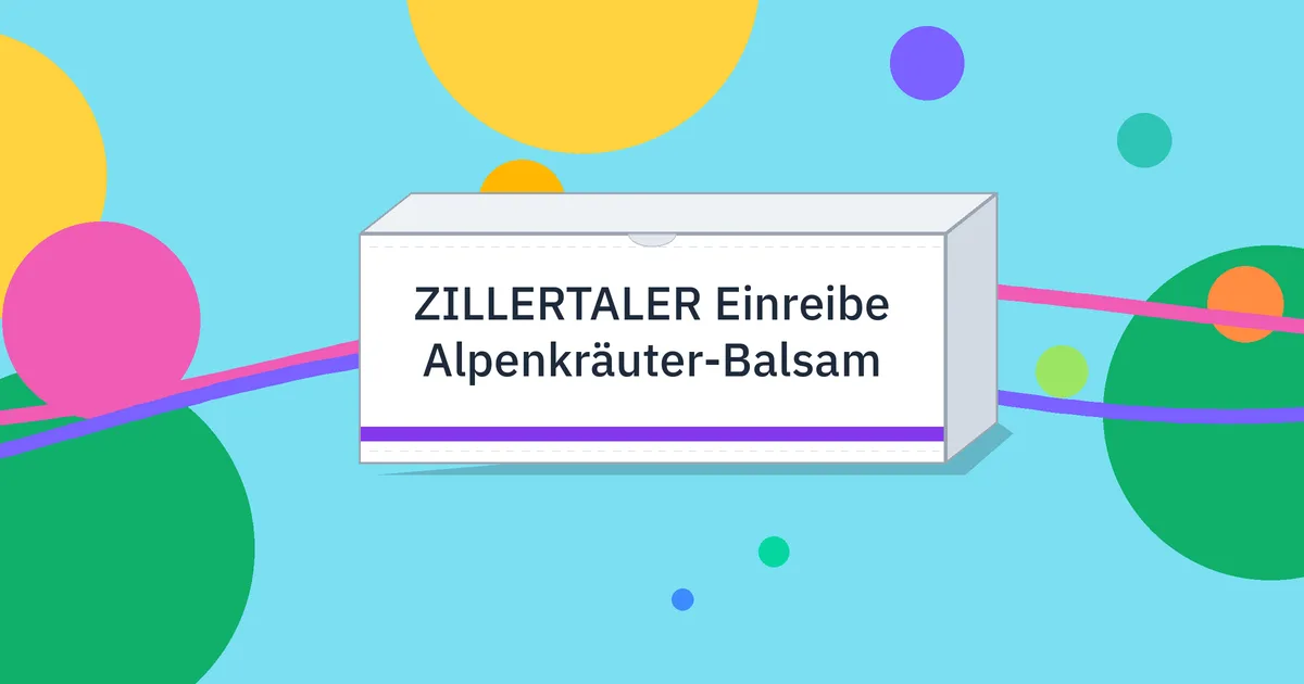 Symbolbild: Packung mit der Aufschrift ZILLERTALER Einreibe Alpenkräuter-Balsam (PZN 20281691) – Verfügbarkeit und Bezug in Apotheken in Frankfurt am Main
