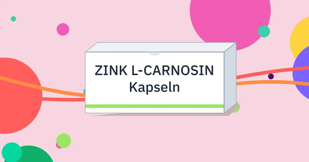 Symbolbild: Packung mit der Aufschrift ZINK L-CARNOSIN Kapseln (PZN 19805953) – Verfügbarkeit und Bezug in Apotheken in Frankfurt am Main