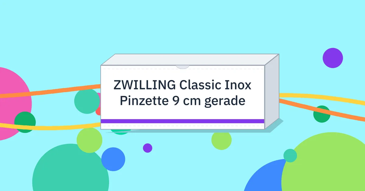 Symbolbild: Packung mit der Aufschrift ZWILLING Classic Inox Pinzette 9 cm gerade (PZN 15824451) – Verfügbarkeit und Bezug in Apotheken in Frankfurt am Main