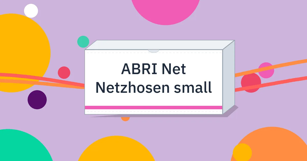 Symbolbild: Packung mit der Aufschrift ABRI Net Netzhosen small (PZN 07551996) – Verfügbarkeit und Bezug in Apotheken in Frankfurt am Main