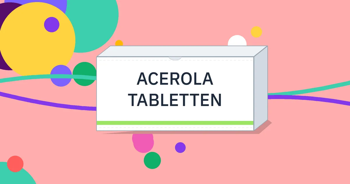 Symbolbild: Packung mit der Aufschrift ACEROLA TABLETTEN (PZN 00581149) – Verfügbarkeit und Bezug in Apotheken in Frankfurt am Main